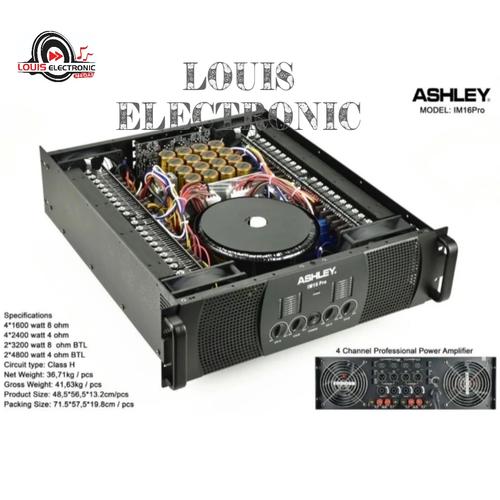 Jual Power Amplifier ASHLEY IM16PRO IM 16PRO 1M 16 PRO 4 Channel Class H - Kota Medan - LOUIS ...