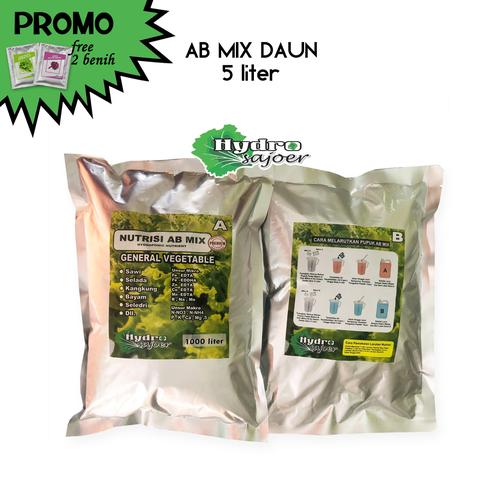 Jual Nutrisi Hidroponik AB Mix Daun Kemasan 5 liter Padat - Kab. Malang ...