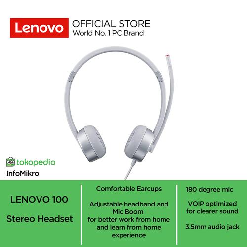 Jual Lenovo 100 Essential Stereo Analog Headset with Microphone GXD1B60597 - Jakarta Pusat ...