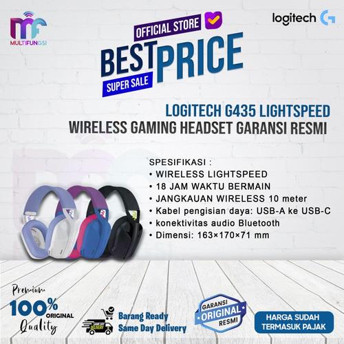 Promo LOGITECH G435 LightSpeed Wireless Gaming Headset Garansi Resmi ...