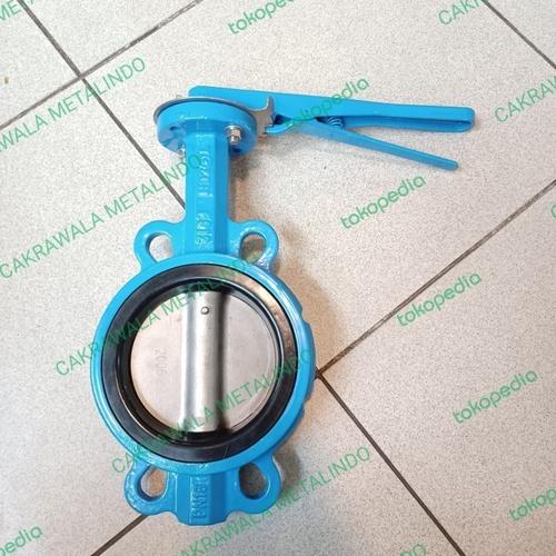 Jual Tozen Butterfly Valve JIS 10K 4" inch Body Cast Iron Lever Handle ...