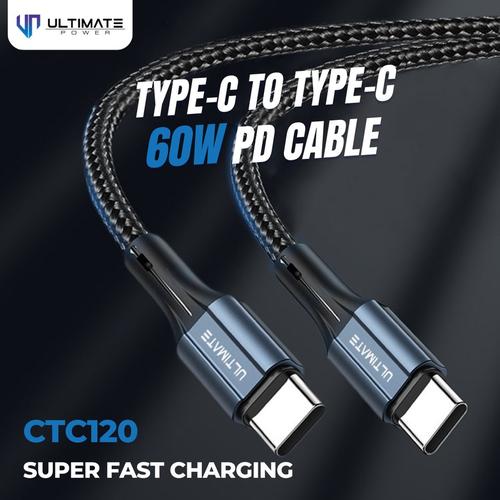 Jual Ultimate Power Kabel Data Type C to Type C PD Cable 60W 120CM ...