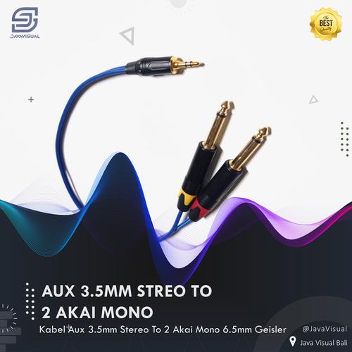 Jual JACK AUX 3.5MM STEREO TO 2 AKAI MONO TRS 6.5MM KABEL AUDIO MIC 5M - Kota Denpasar ...
