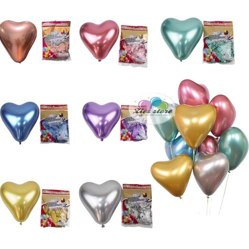 Jual Balon Latex Metalik Chrome Love / Latex Love Chrome 12inch (isi ...