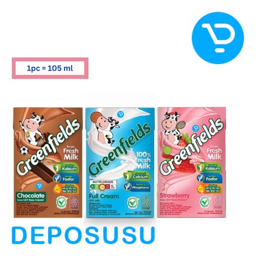 Jual GREENFIELDS Milk Susu UHT 105 ml, Chocolate, Strawberry & Fullcream - 105ml CHOCO - Jakarta ...