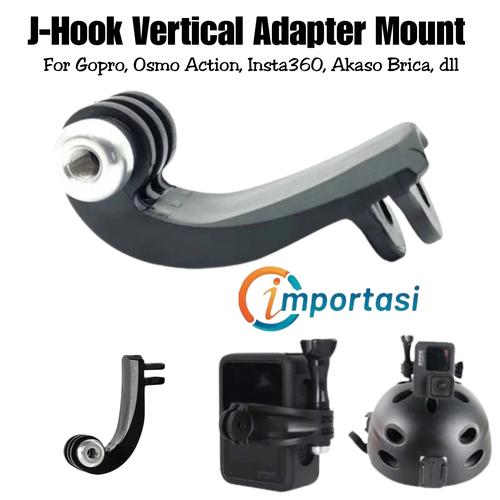 Jual J Hook Vertical Adapter Mount For Gopro 13 12 11 10 9 8 Max Osmo ...