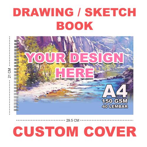 Jual 40lbr Custom Buku Gambar A4, Jilid Spiral, Drawing Book, Sketch ...