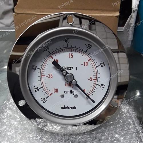Jual -76 CMHG 4 INCH PRESSURE GAUGE BACK ALL STAINLESS WIEBROCK ...