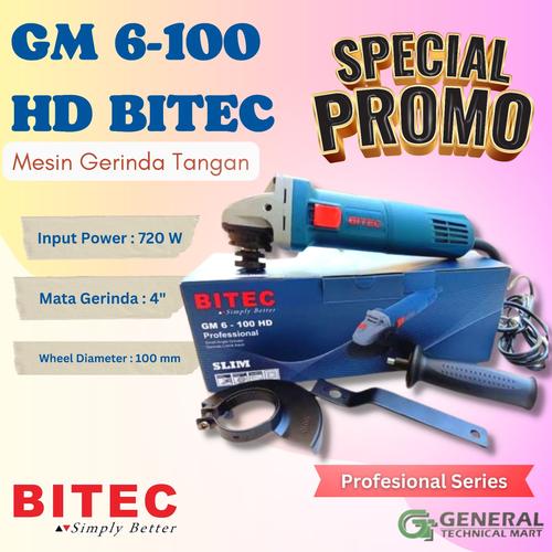 Jual Gerinda Tangan BITEC GM6-100HD 4" angle grinder GM 6-100 HD - Jakarta Pusat ...