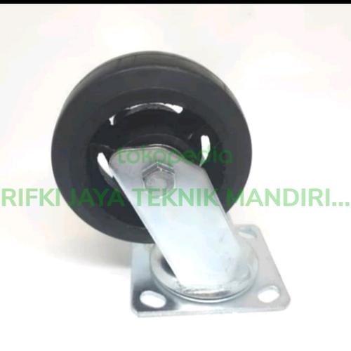 Jual Roda troli troley karet 5"inch heavy duty ball bearing hidup ...