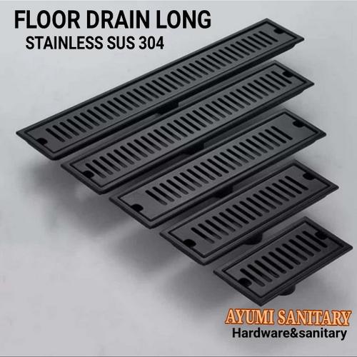 Jual FLOOR DRAIN LONG /SARINGAN GOT KAMAR MANDI PANJANG SUS 304 HITAM ...