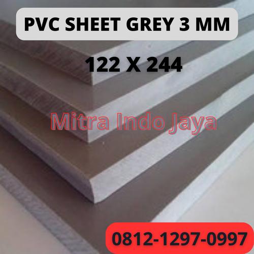 Jual Plat PVC Grey Sheet 3 mm II 122cm x 244cm / Plat PVC Abu-Abu ...