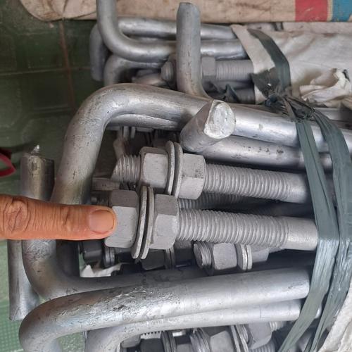 Jual angkur L baja hdg m24 x 700mm x 200mm / anchorbolt baja hotdip ...