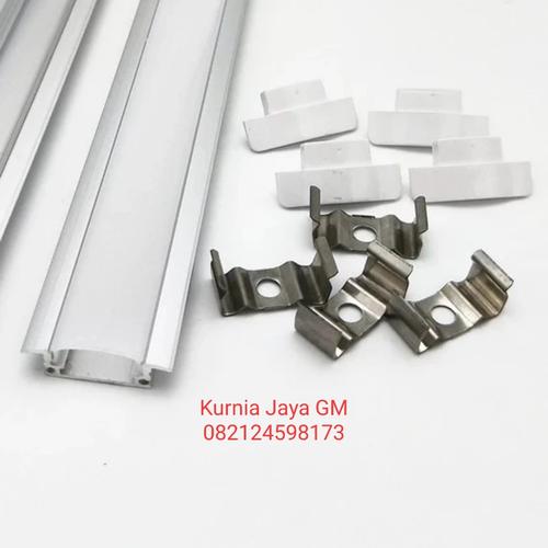 Jual Cover Lampu Alumunium Led Strip 1meter Rumah Led Strip Pelindung 1 ...