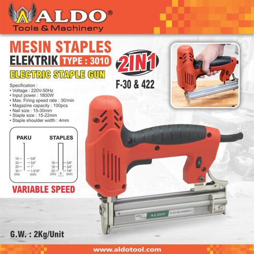 Jual MESIN STAPLES ELEKTRIK 3010 2 IN 1 ALDO / STAPLES TEMBAK LISTRIK ...