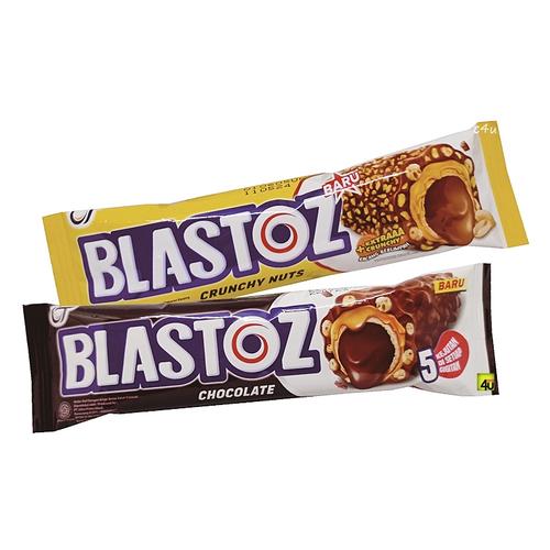 Jual BLASTOZ - Chocolate Crispy Caramel Wafer Roll - 24gr - CRUNCHY ...