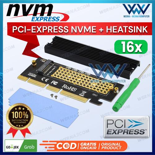 Jual PCIE x16 NVME M.2 Adapter Converter SSD + HEATSINK PCI Express PCI ...