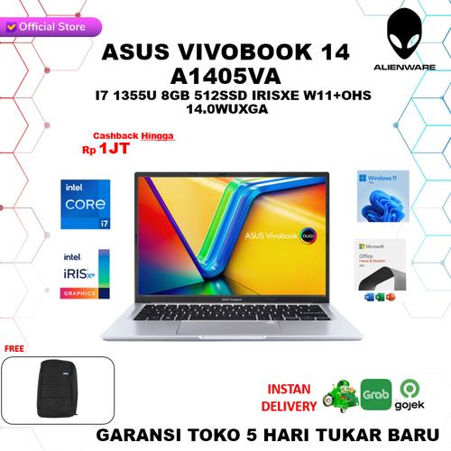 Promo ASUS Vivobook 14 A1405VA - i7 1355U 8GB 512SSD IrisXe 14"WUXGA W11+OHS - BLACK, NO BUNDLE ...