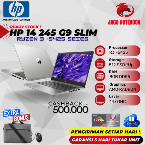 Promo HP 14 Slim 245 G9 Ryzen 3 5425 8GB 512SSD AMD Radeon Win 11 14.0 ...