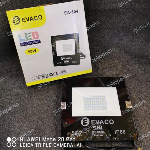 Jual Lampu Sorot Outdoor LED 50watt IP65 IP66 Taman Reklame Floodlight Evac - Putih 6500k ...