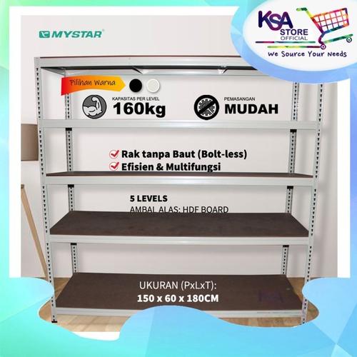 Jual Rak Susun Boltless MYSTAR Custom Ambal MDF - 6 Tingkat - 45 X 120 ...