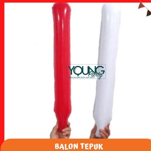 Jual balon tepuk merah putih/balon suporter merah putih polos - Jakarta ...