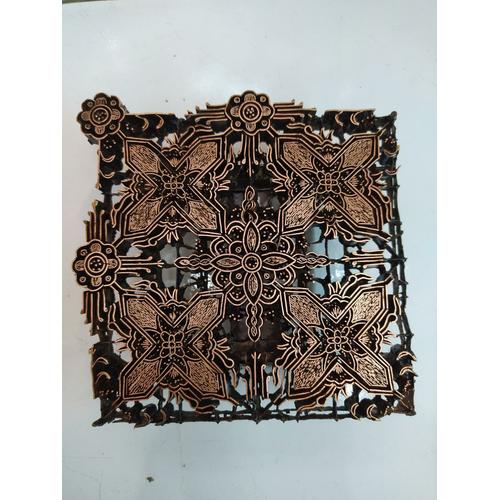 Jual alat cap batik tradisional antik bahan tembaga besi motif bunga ...