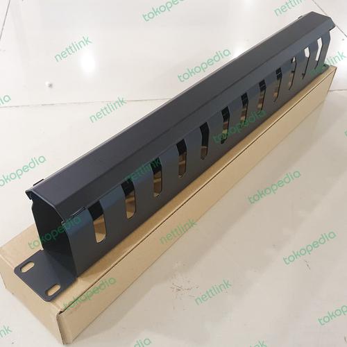Jual metal wire management 1RU / wirring managemen 1U, plate besi ...