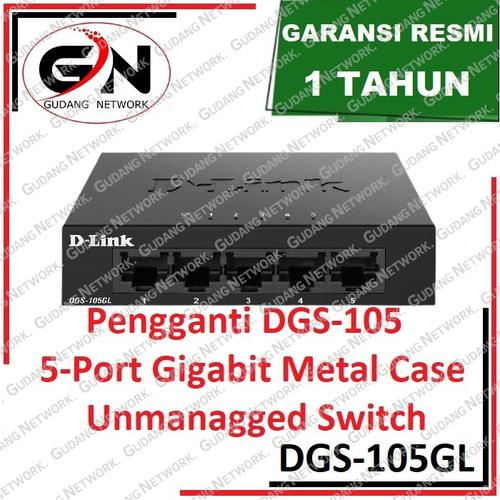 Jual D-LINK DGS-105 5-Port Gigabit Desktop Switch In Metal Casing - DGS ...