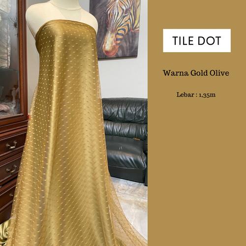 Jual Kain Tile Halus Dot Dotty Bintik Snow Warna Gold Olive - Jakarta ...