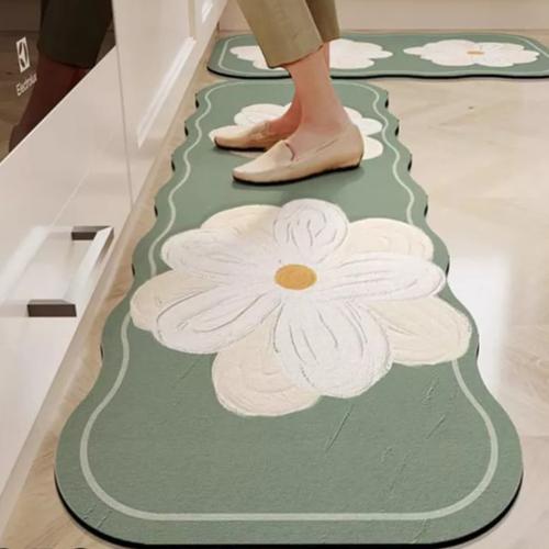 Jual Keset Dapur Motif Bunga Set Kitchen Mat Panjang Anti Slip Penyerap ...