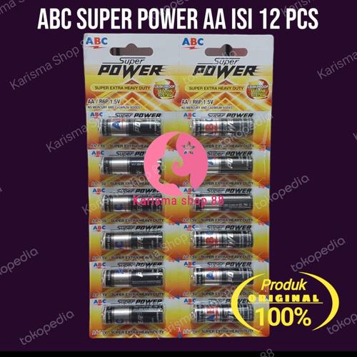 Jual Baterai ABC Super power AA-A2 isi 12 pcs - Kab. Bandung Barat ...
