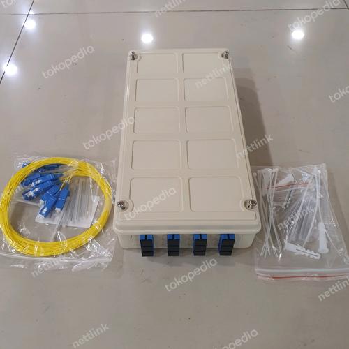 Jual odf 12 core sc lengkap pigtail SM / roset 12core / otb wall 12 ...
