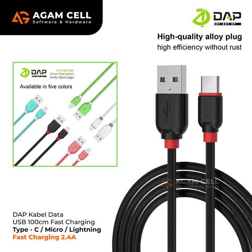 Jual DAP KABEL DATA USB FAST CHARGING 2.4 A Micro / Type - C ...
