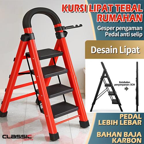 Promo 3-6 Step Tangga Rumah Lipat Tangga Besi Lipat Household Steel ...