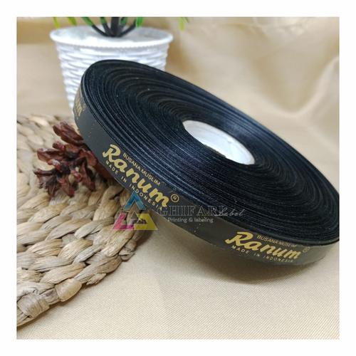 Jual label satin hitam / merek pakaian / label murah / label washing ...