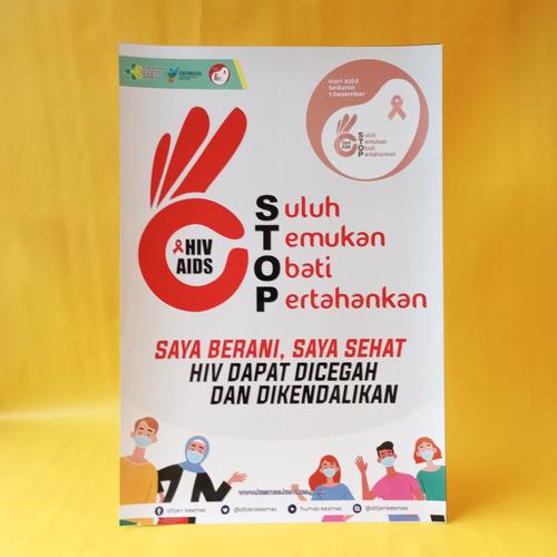 Jual Poster Kesehatan | Poster STOP HIV AIDS | Poster Penyakit HIV ...