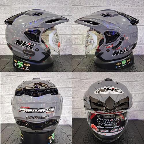 Jual HELM NHK PREDATOR SOLID DIMGREY GLOSSY - M - Kab. Bekasi - Virgo ...
