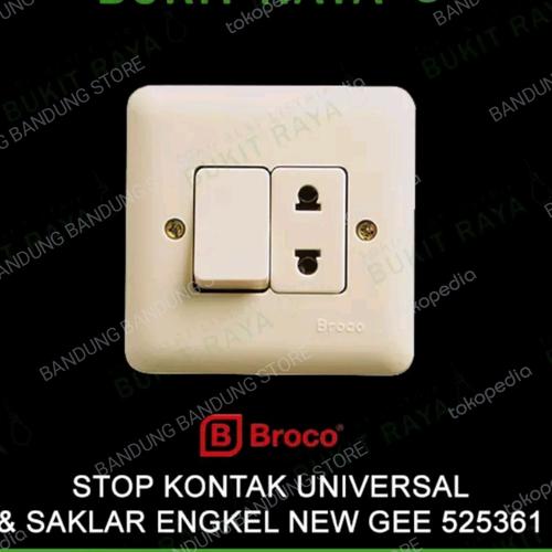 Jual BROCO 525361 6A 250V ENGKEL STOP SOCKET OUTLET KOMBINED 525361 ...