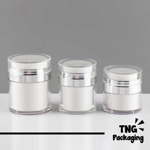 Jual Botol Airless Pot Cream 50ml Botol Makeup Airless Cream 50 ml ...