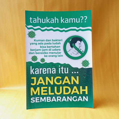 Jual Poster Kesehatan | Poster Jangan Meludah Sembarangan | Kuman ...