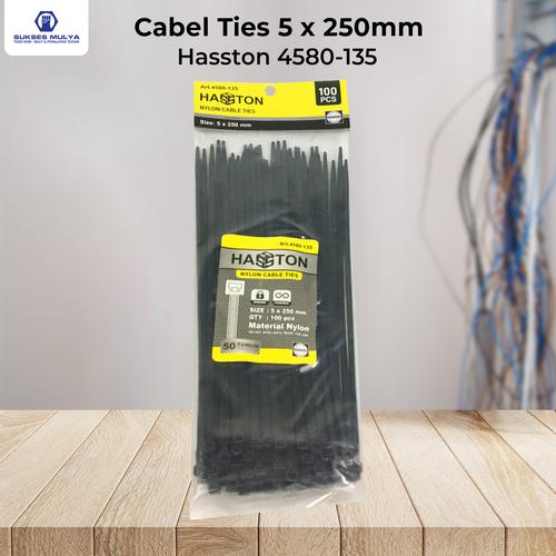 Jual HASSTON Kabel Ties 5mm Panjang 250 mm Cable Tie Hitam Pengikat ...