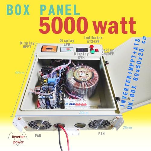 Jual Box Panel INVERTER Low Frequency PLTS 5KW MPPT ATS 5000W PSW DC TO ...