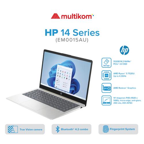 Promo HP 14-em0015AU AMD R5-7520U 8GB 512SSD 14″ FHD W11 OHS Cicil 0% ...