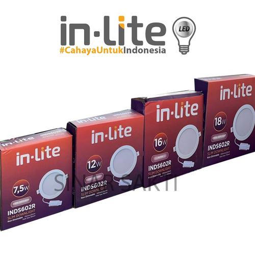 Jual INLITE Lampu Downlight LED 7,5w 12w 16w 18w INDS602R Slim Downlight - 7,5W, Putih - Jakarta ...
