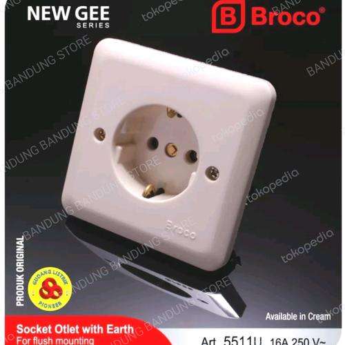 Jual BROCO 5511U 16A 250V STOPKONTAK STOP KONTAK IB UREA TANAM 5511U ...