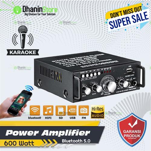 Promo Power Amplifier Bluetooth Karaoke Mini Hifi Stereo Class D 600 ...