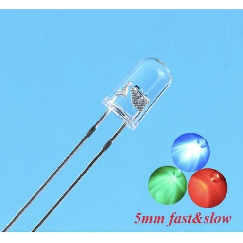 Jual fast Flash RGB Clear 5mm LED 2p 2 pin Blink Color warna warni 2pin ...