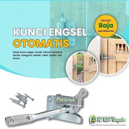 Jual Grendel Slot Kunci Pintu Pagar Taman Otomatis Bahan Baja ...