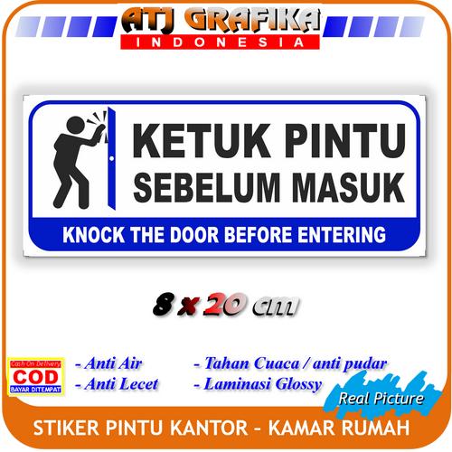 Promo stiker new ketuk pintu sebelum masuk sticker pintu kantor rumah ...